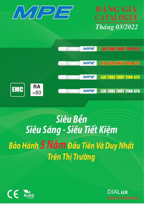 Bảng giá MPE 2022 - Cơ Điện Thái Tú